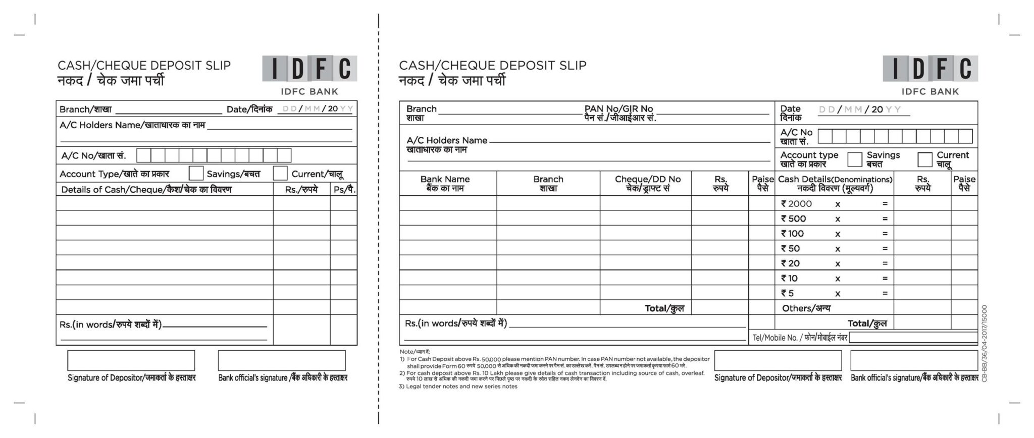 Metrobank Deposit Slip Template - Printable Slip Templates