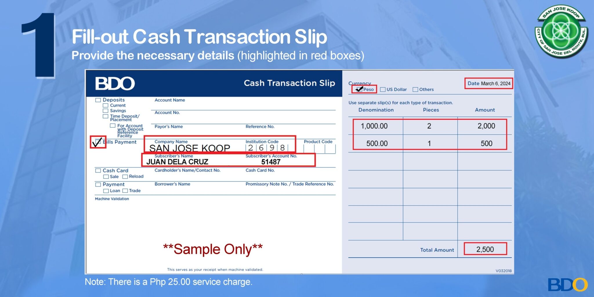 Bdo Deposit Slip Template - Printable Slip Templates