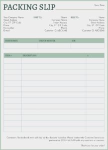 Laundry Slip Template - Printable Slip Templates