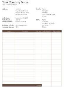Weight Slip Template - Printable Slip Templates