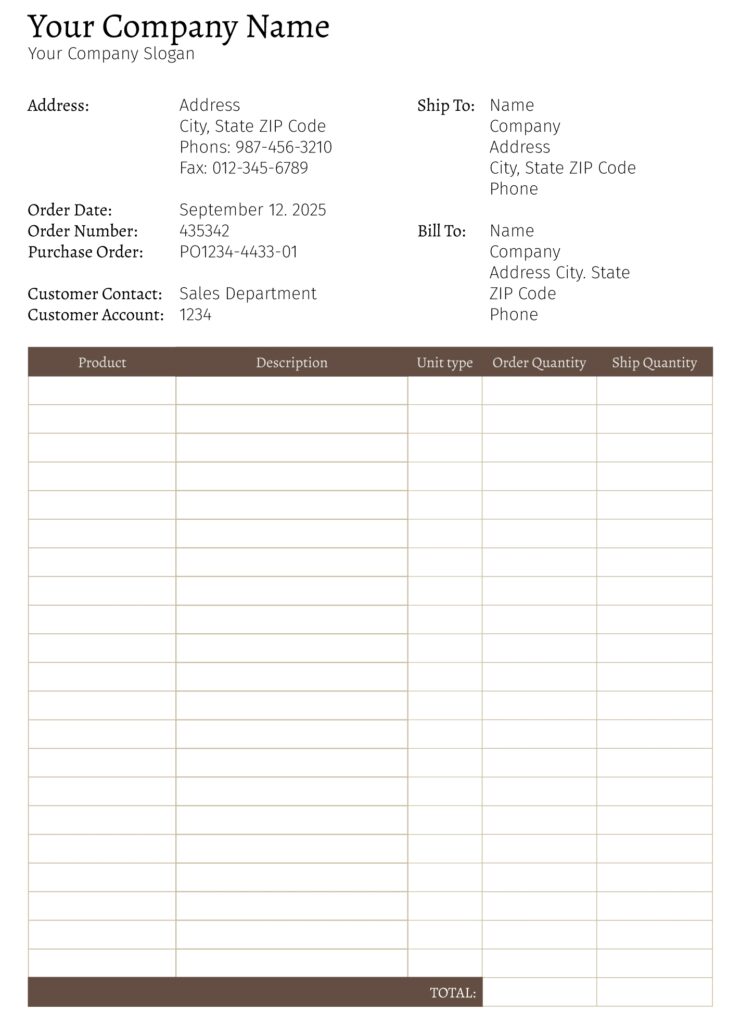 Weight Slip Template - Printable Slip Templates