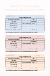Weight Slip Template - Printable Slip Templates