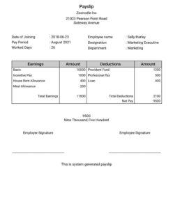 Duty Slip Template - Printable Slip Templates