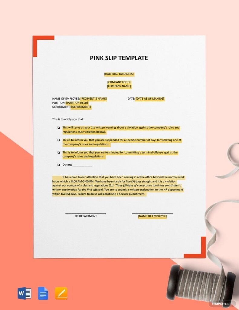 Free Tardy Slip Template - Printable Slip Templates